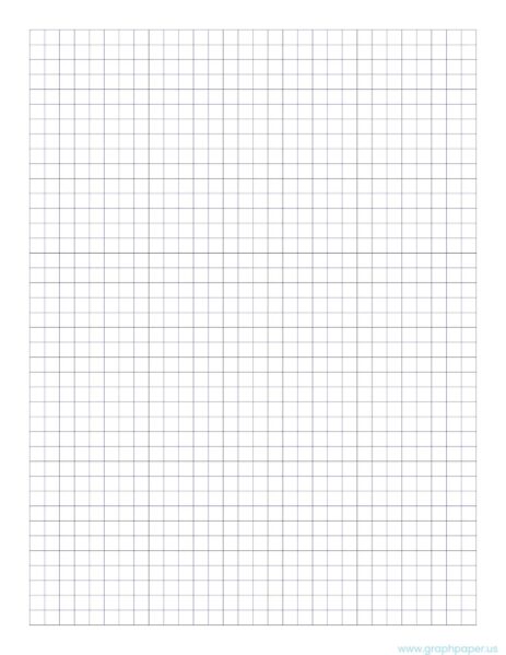 8.5 x 11 Graph Paper Printable [Black and Blue Grid]