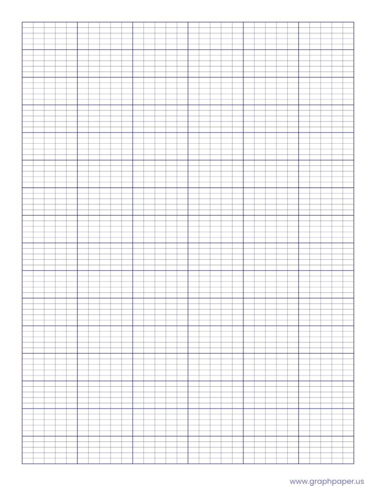 Knitting Graph Paper [Black and Blue Grid] - Free Printable Graph Paper ...